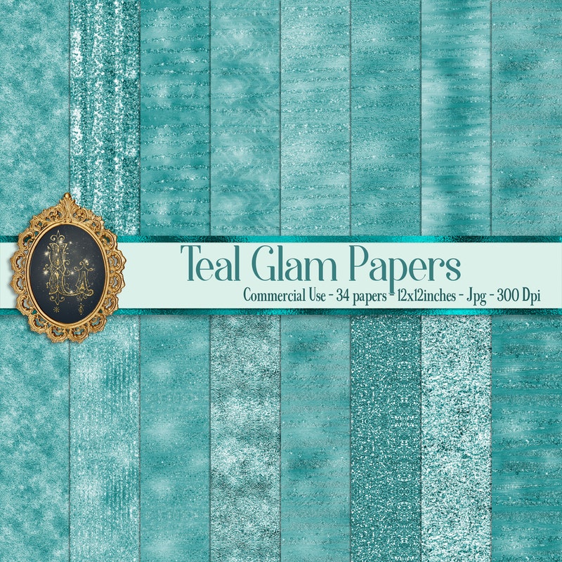 Red and Teal Digital Paper - Etsy