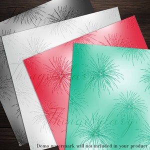 100 Seamless Glitter Firework Digital Papers 12x12" 300 Dpi Instant ...