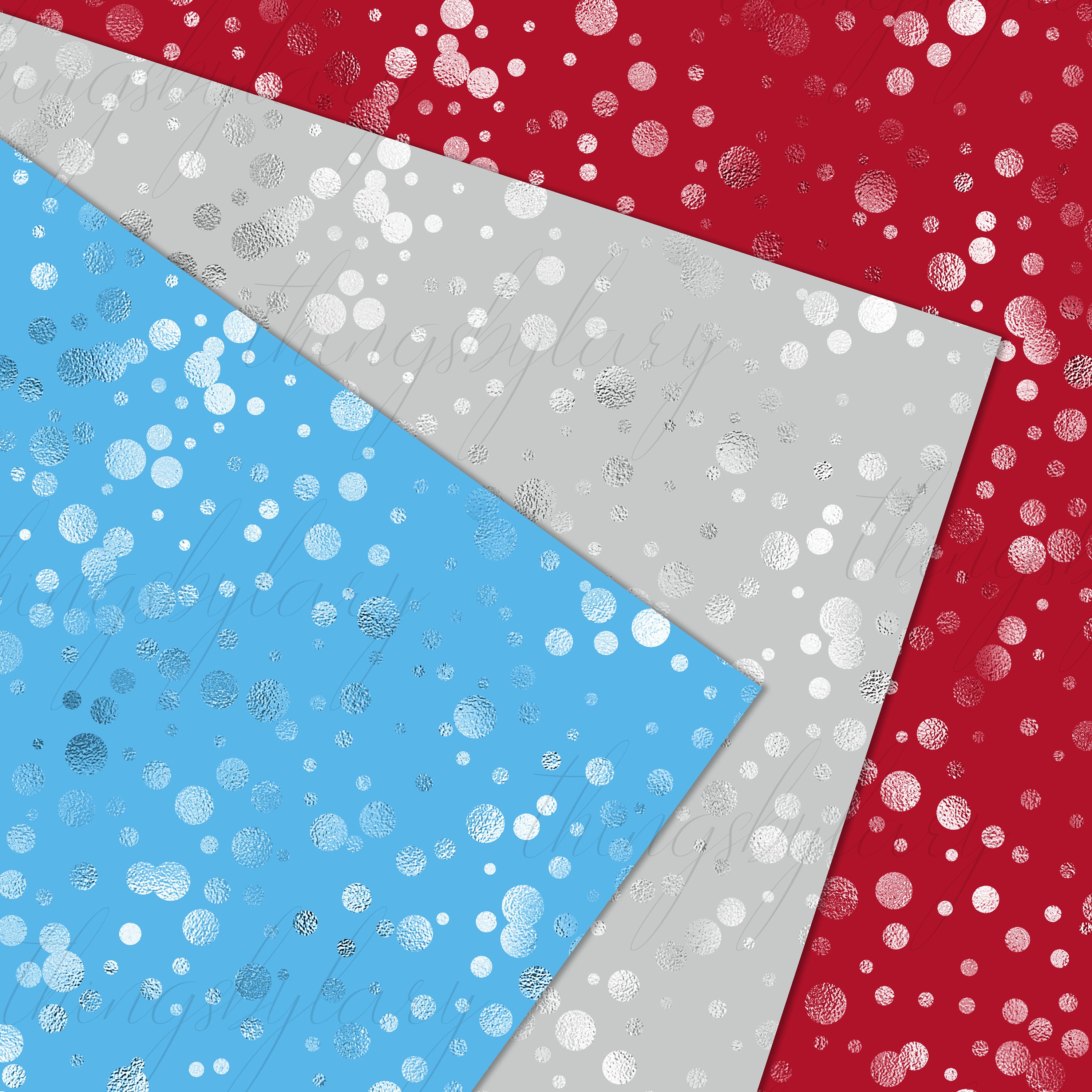 100 Seamless Color Metallic Foil Confetti Digital Papers | Etsy