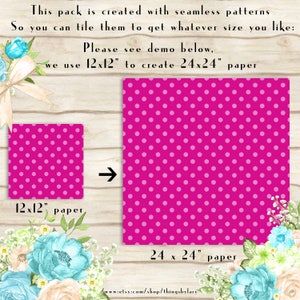 100 Seamless Tinted Polka Dot Papers in 12" X 12", 300 Dpi Planner ...