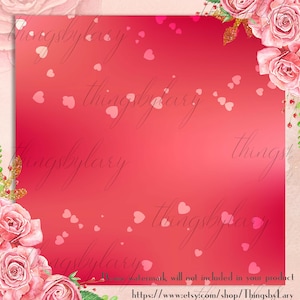 16 Luxury Red Bokeh Valentine Background Digital Images 12inch 300 Dpi ...