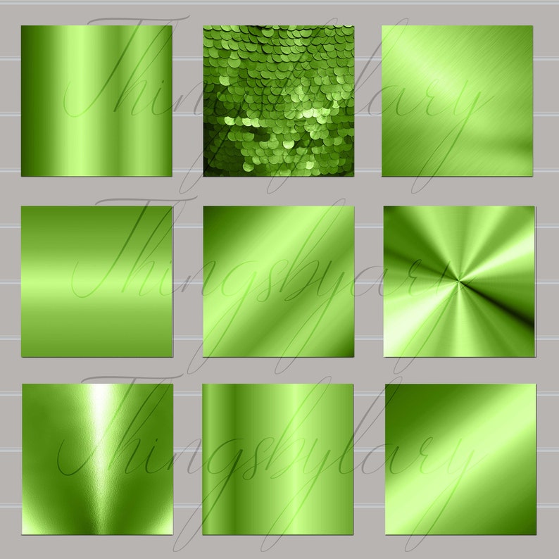 42 Luxury Greenery Metallic Digital Papers 12 Inch 300 Dpi - Etsy