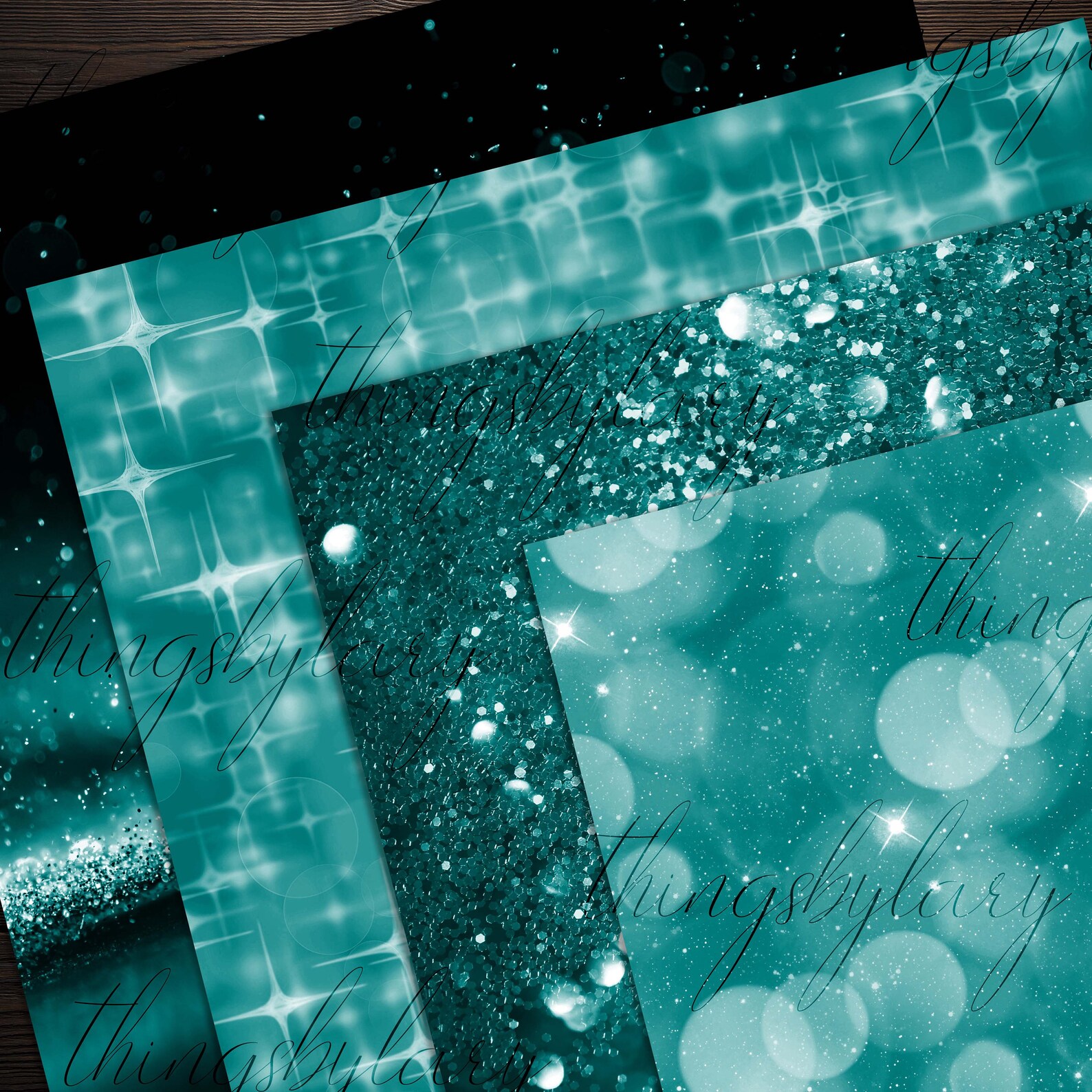 42 Teal Bokeh Digital Papers 12x12 300 Dpi Planner Paper - Etsy
