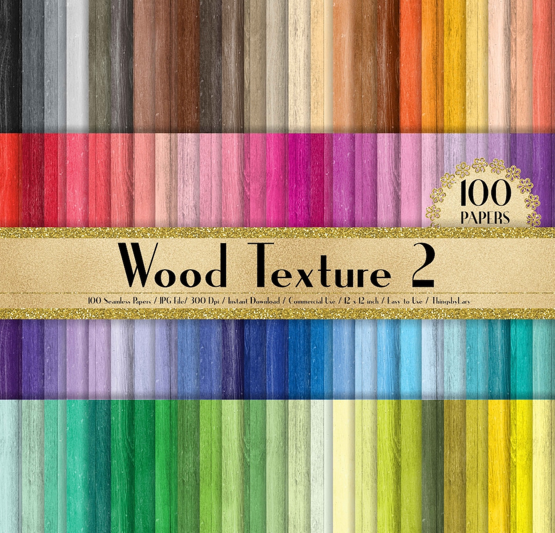 100 Seamless Wood Texture Papers in 12 Inch, 300 Dpi Planner Paper ...