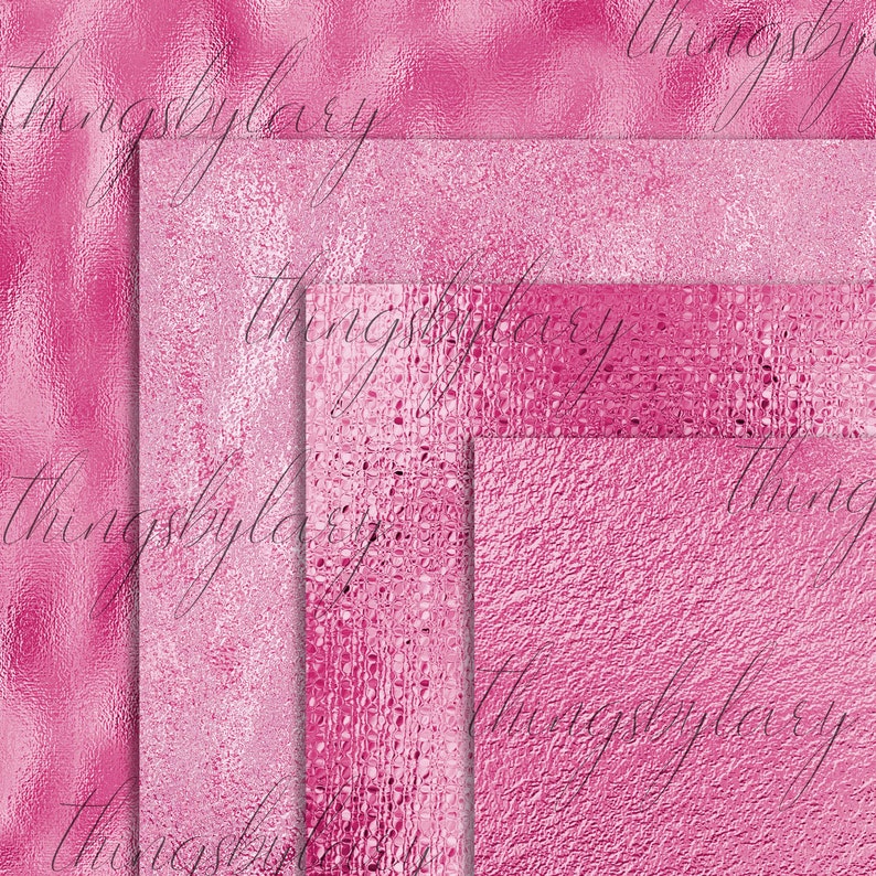 42 Pink Peacock Foil Papers 12 Inch 300 Dpi Planner Paper - Etsy