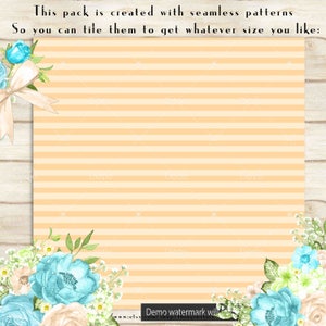 100 Seamless Tinted Striped Papers in 12" X 12", 300 Dpi Planner Paper ...
