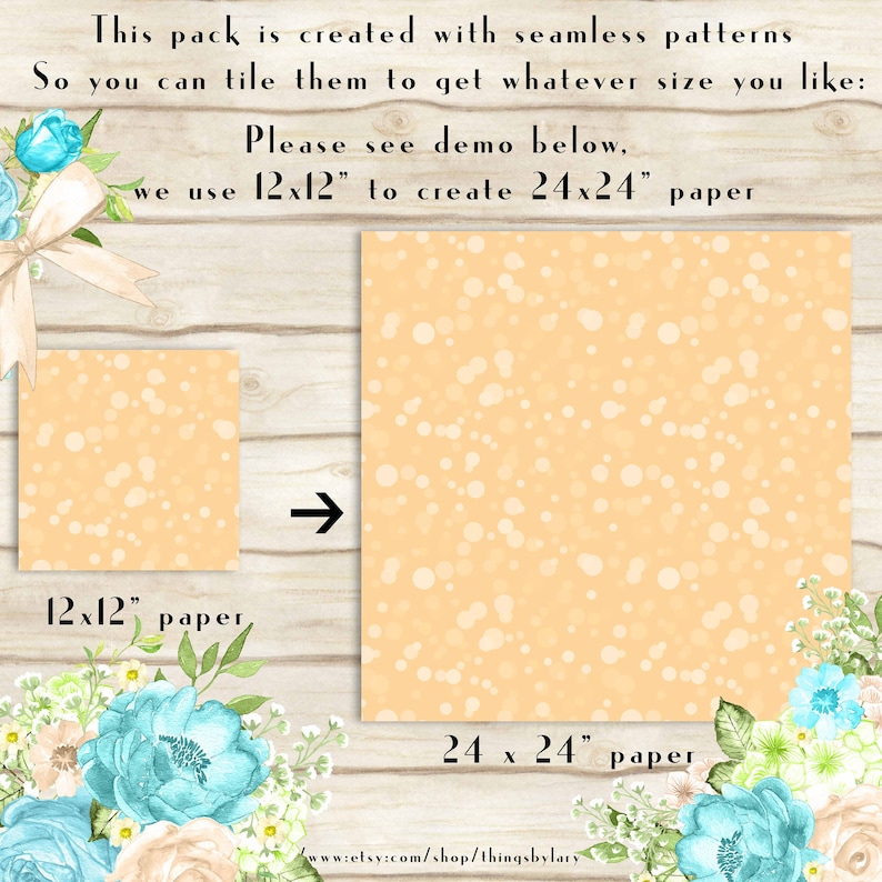 100 Seamless Tinted Dot Bokeh Background Papers in 12" X 12", 300 Dpi ...