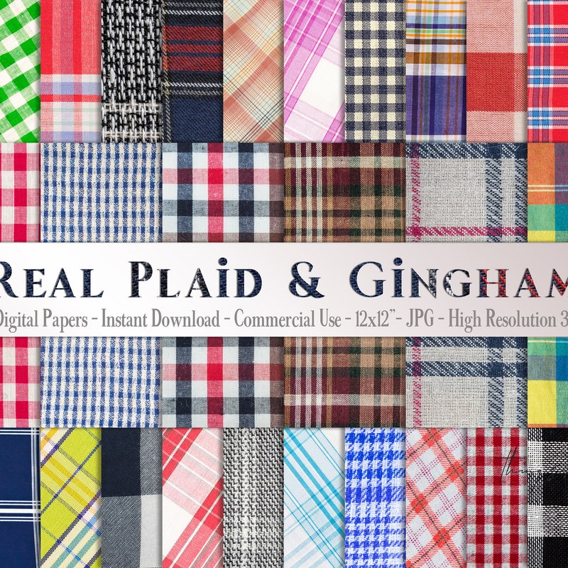 Gingham Fabric - Etsy