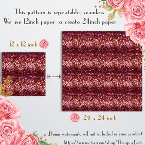 30 Seamless Red Sequin Digital Papers Commercial Use Mermaid Sequin ...