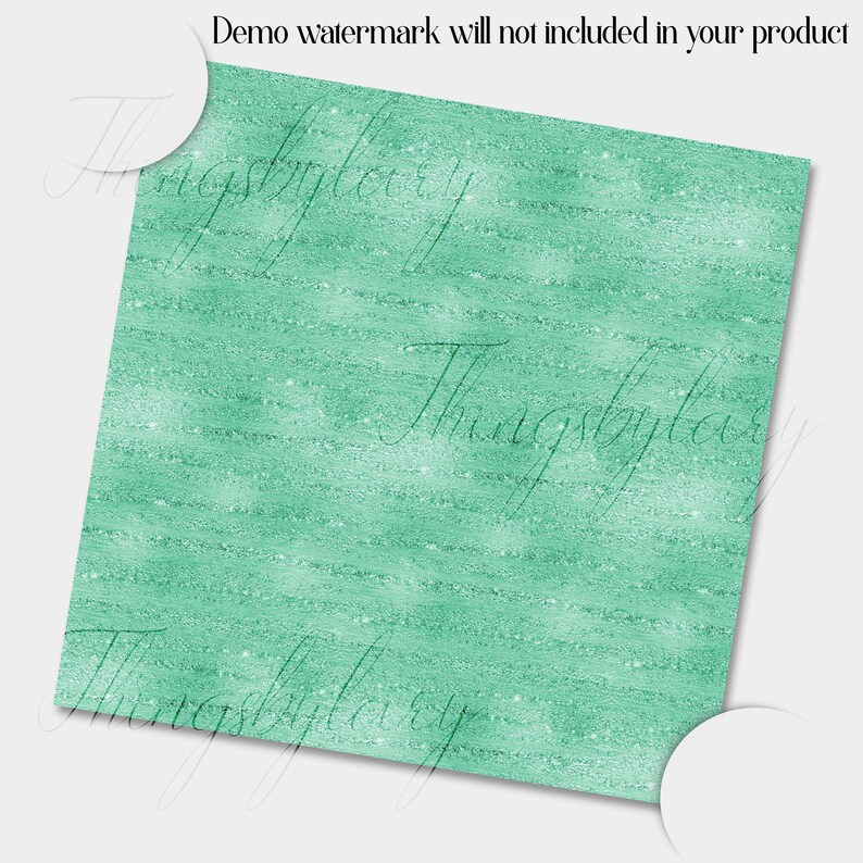 34 Mint Glam Digital Papers 12x12 Commercial Use Instant | Etsy