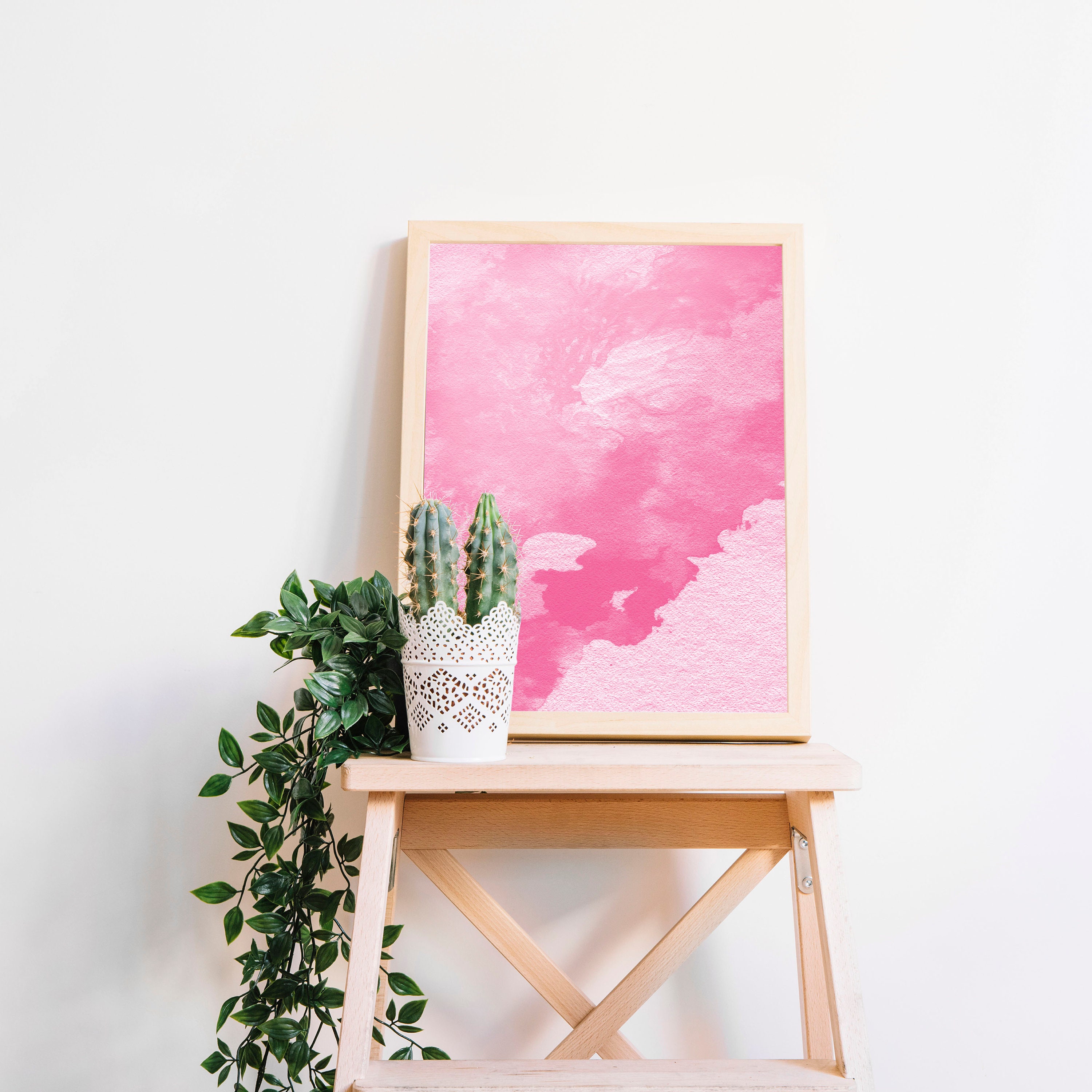 30 Ombre Aloe & Hot Pink Watercolor Digital Papers 12x12 Inch 300 Dpi ...