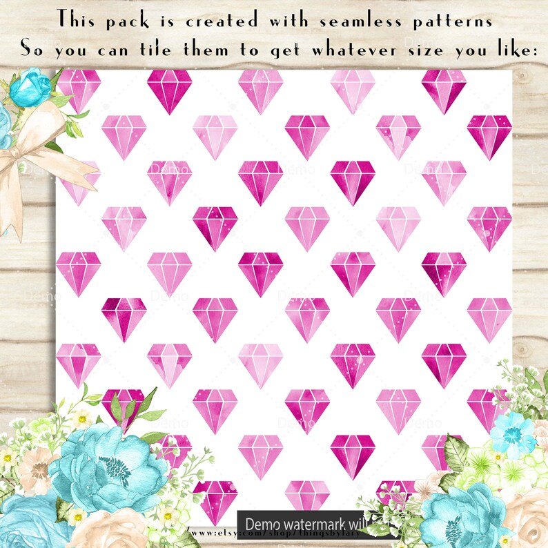100 Watercolor Diamond Papers 12 Inch300 Dpi Planner - Etsy
