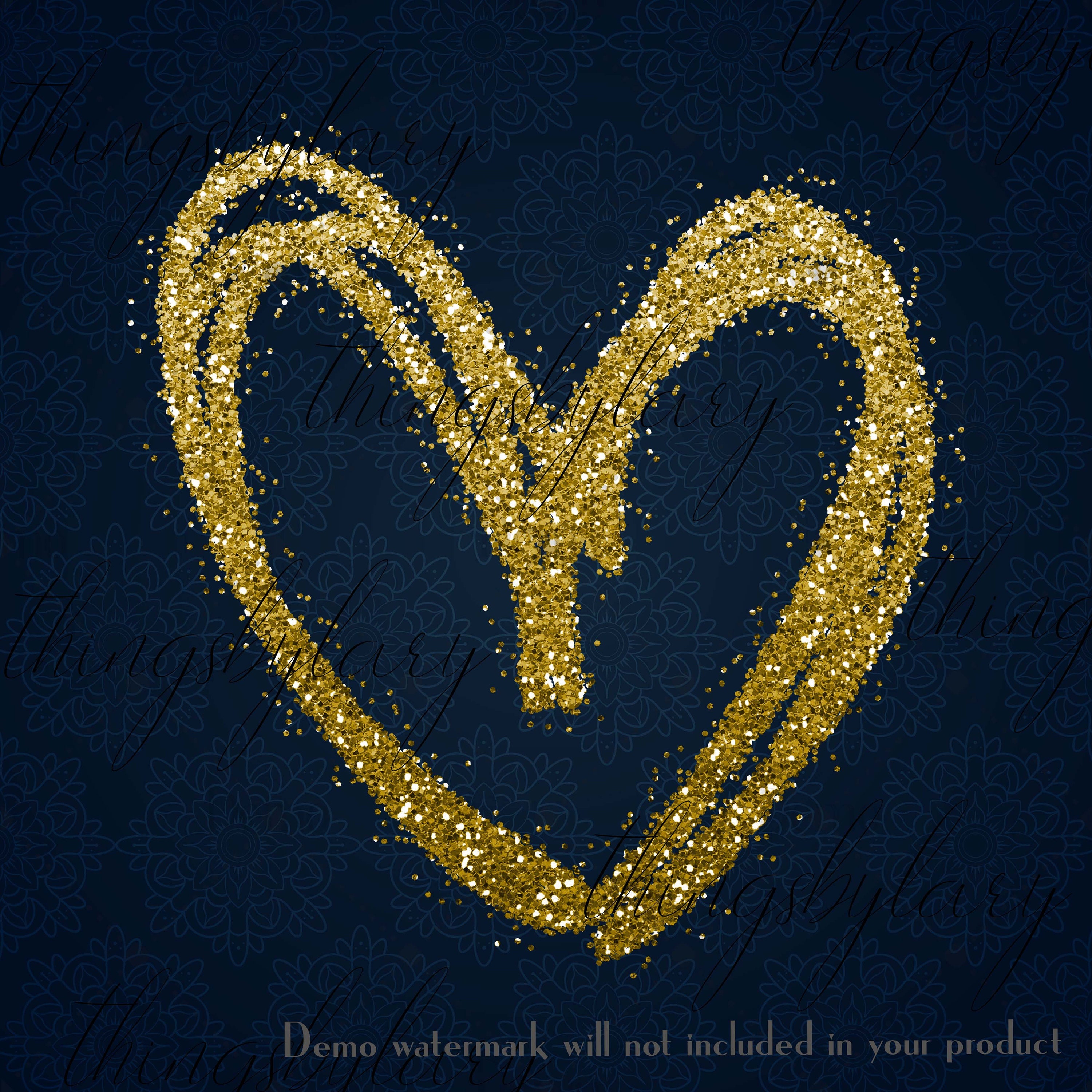 30 Gold Glitter Hand Drawn Heart Clip Arts 300 Dpi Instant - Etsy