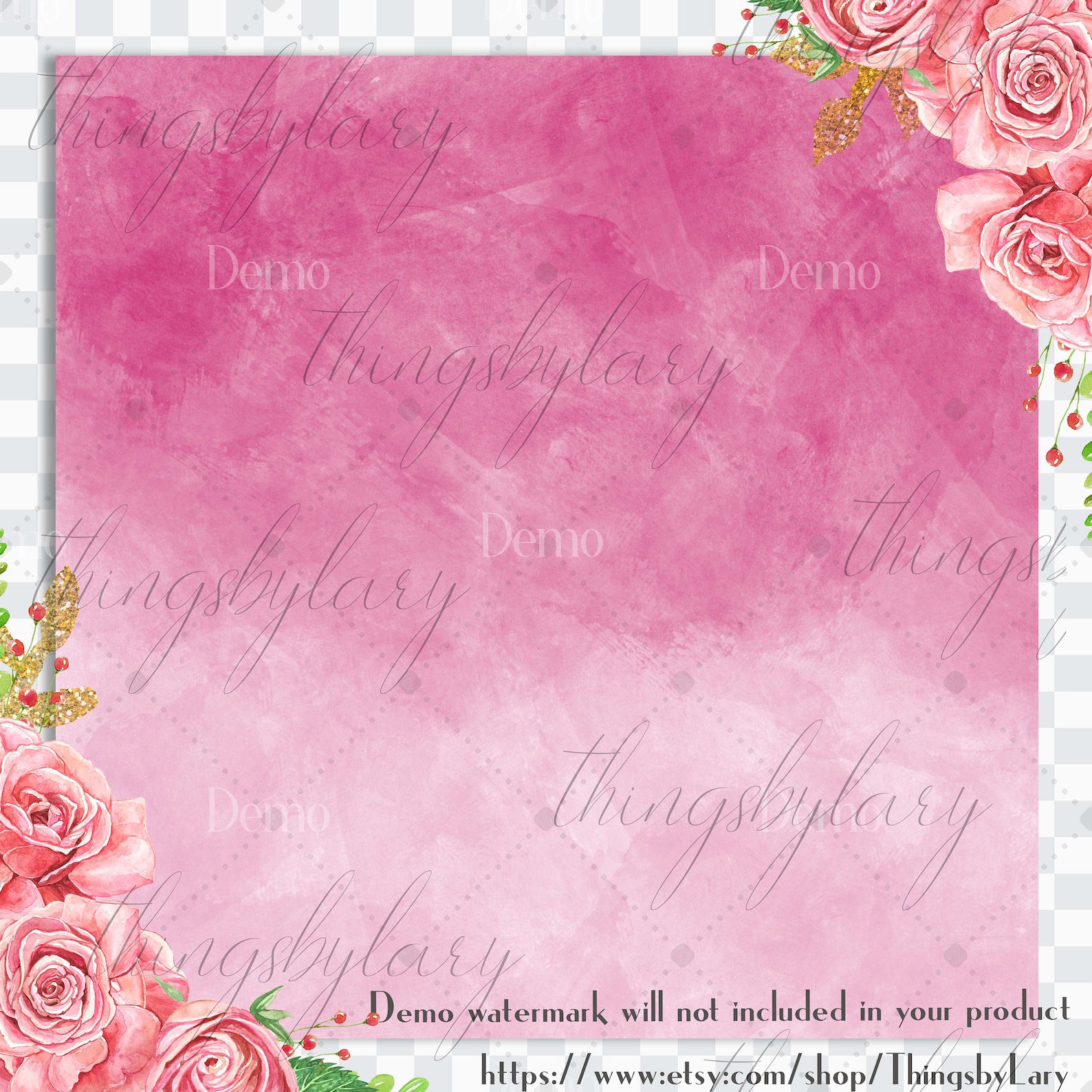 16 Pink Watercolor Texture Papers in 12inch 300 Dpi Planner | Etsy