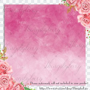 16 Pink Watercolor Texture Papers in 12inch, 300 Dpi Planner Paper ...