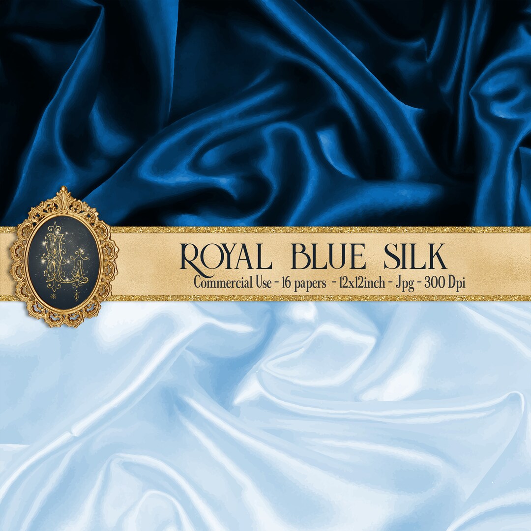 16 Royal Blue Silk Texture Paper, Luxury Royal Wedding, Scrapbook ...