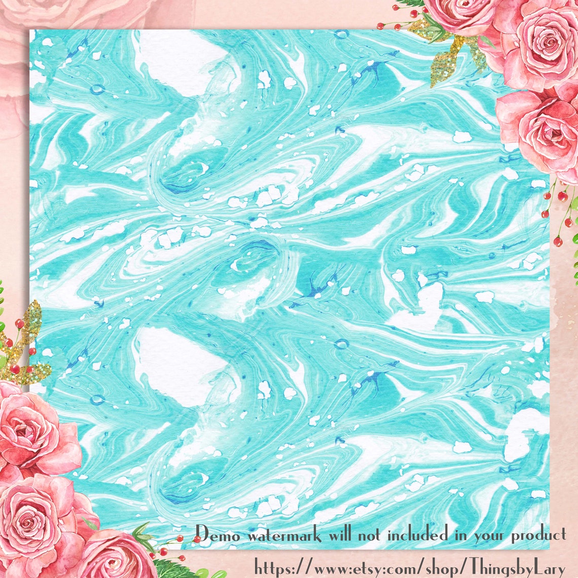 18 Teal Painted Texture Papers 12inch 300 Dpi Planner Paper - Etsy