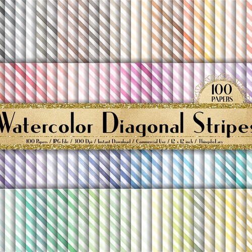 100 Seamless Diagonal Striped Papers 12 Inch 300 Dpi Instant - Etsy