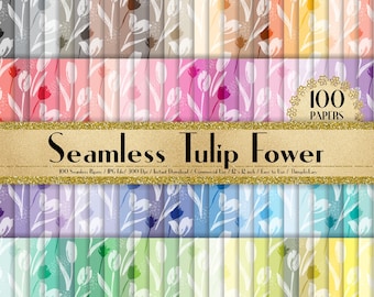 100 Seamless Floral Papers in 12 Inch 300 Dpi Planner Paper | Etsy