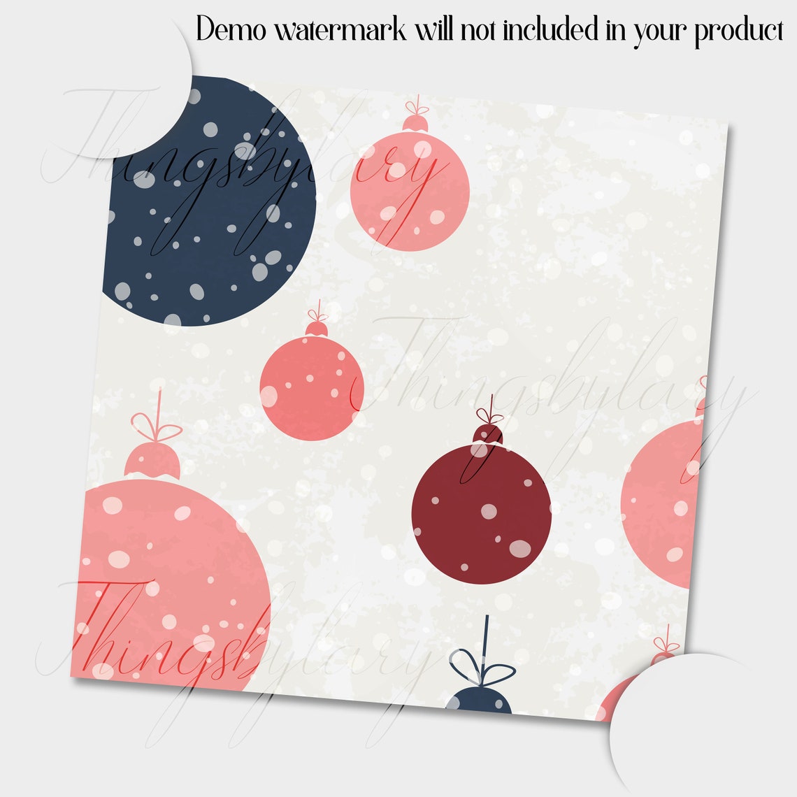 12 Winter Pattern Digital Papers in Denim and Peach Color in 12 Inch ...