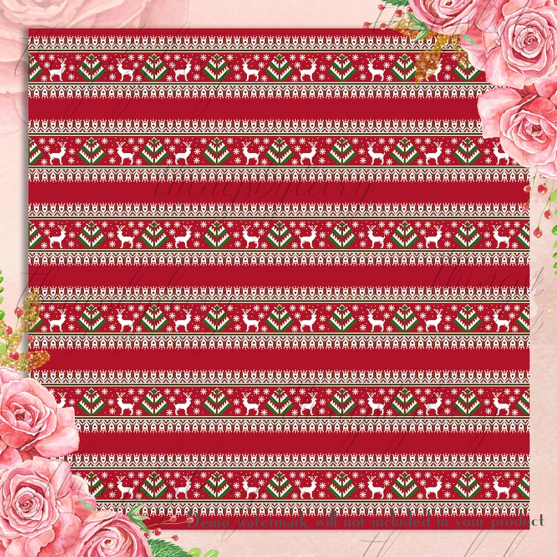 100 Seamless Fair Isle Pattern Digital Papers 12 Inches - Etsy
