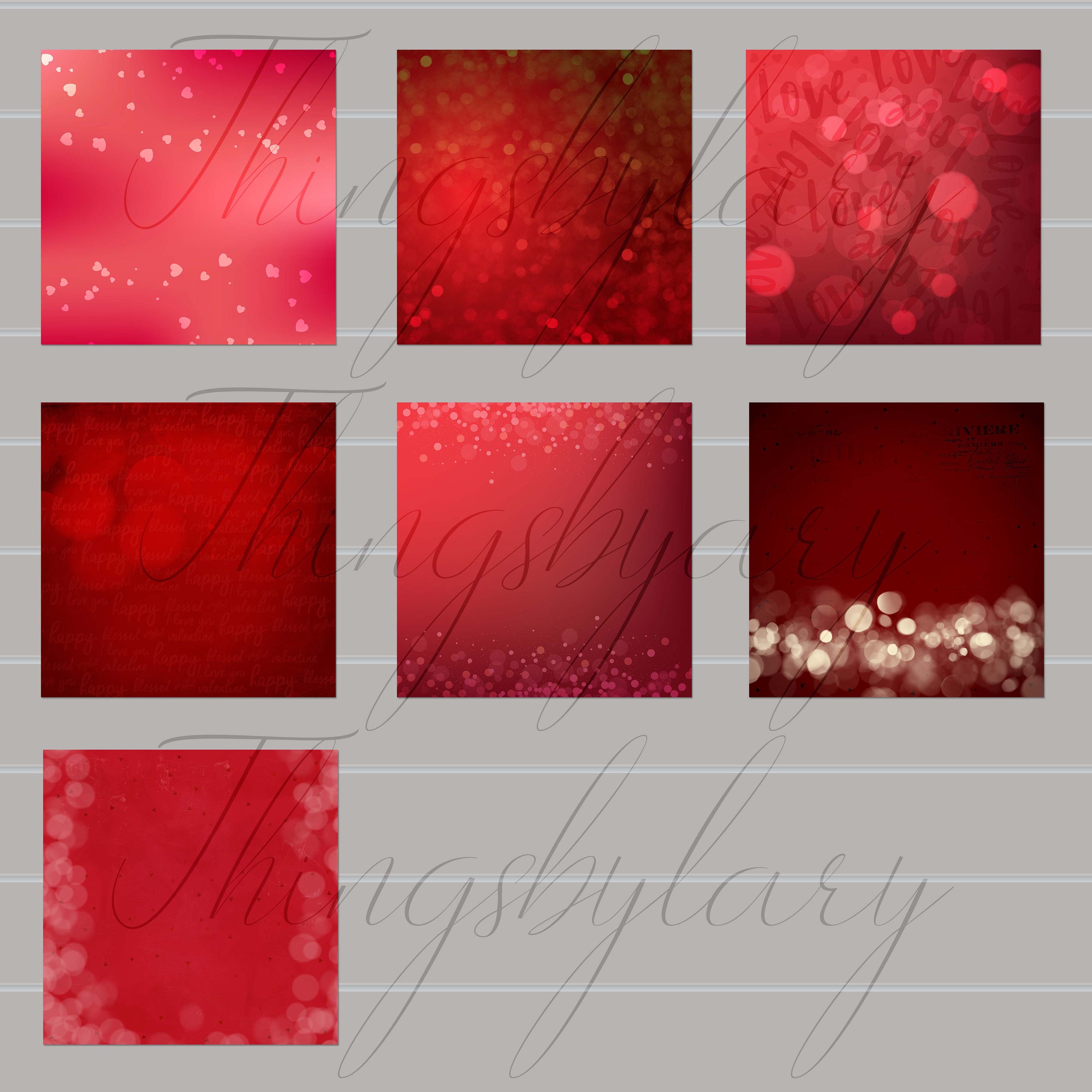 16 Luxury Red Bokeh Valentine Background Digital Images 12inch | Etsy
