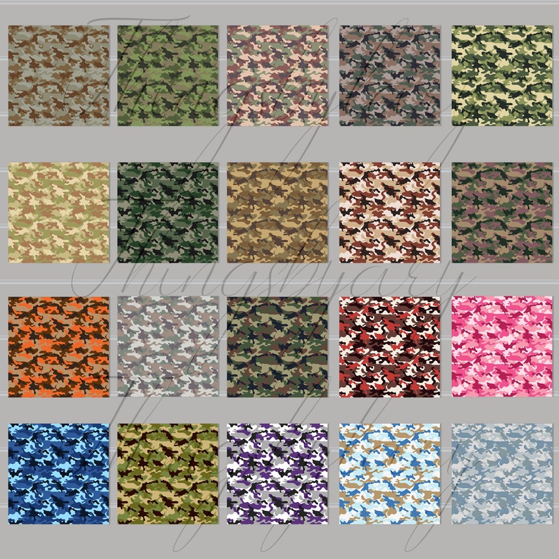 20 Seamless Military Camouflage Digital Papers 12 300 - Etsy