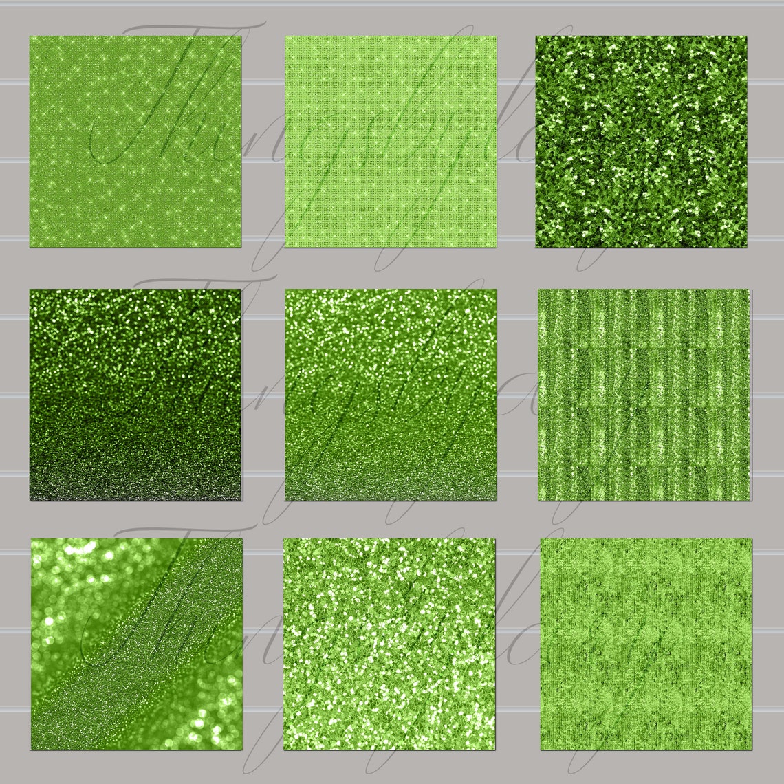 42 Luxury Greenery Glitter and Sequin Digital Papers 12 Inch | Etsy