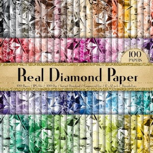100 Real Diamond Texture Papers 12inch, 300 Dpi Planner Paper ...
