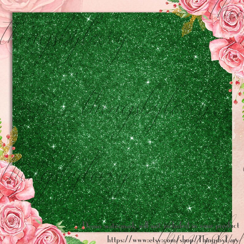 42 Christmas Glitter Papers 12 Inch, 300 Dpi Planner Paper, Commercial ...