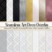 30 Seamless Geometric Art Deco Pattern Overlay Images PNG - Etsy