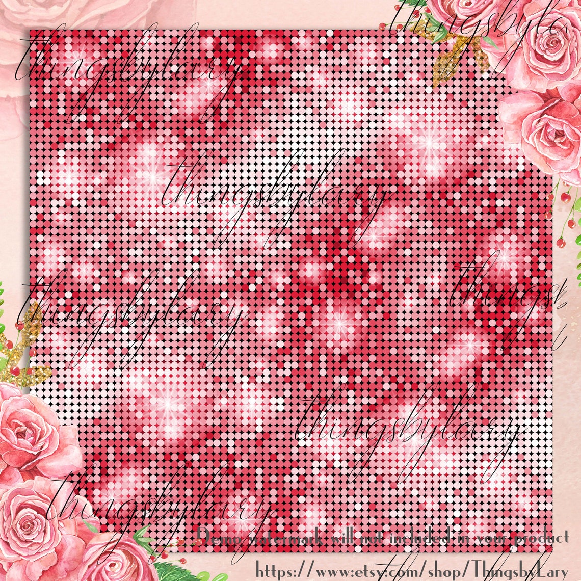 100 Seamless Shimmer Disco Texture Papers in 12inch, 300 Dpi Planner ...