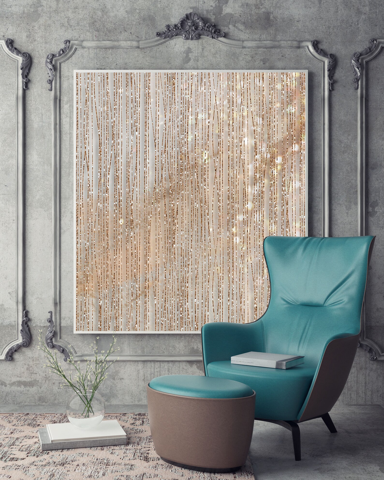 18 Luxury Crystal Curtain Digital Papers 12x12" 300 Dpi Planner Paper ...