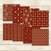 24 Red & Gold Christmas Digital Papers 12 X 12 Inch 300 Dpi Instant ...