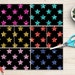 100 Seamless Black and Glitter Star Pattern Digital Papers 12x12 300 ...
