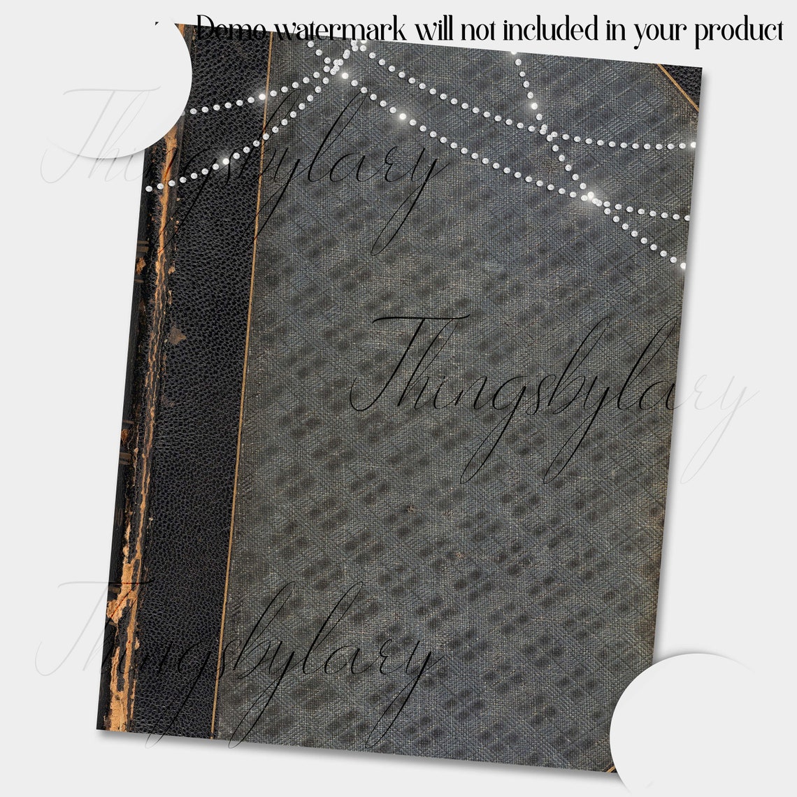 16 Antique Book Cover With Diamond Digital Papers 8.5x11 - Etsy
