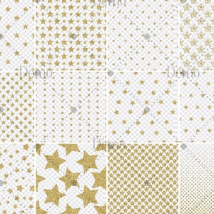 12 Gold Glitter Star Overlay Images, Transparent PNG 300 Dpi 12inch ...