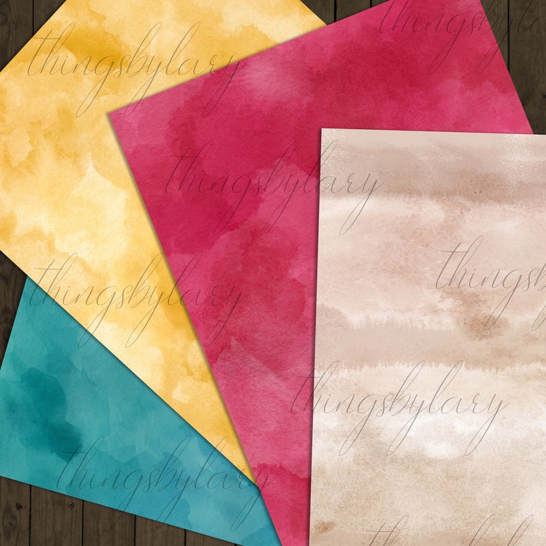 18 Sweet Ombre Watercolor Digital Images Card Invitation 8.5 x | Etsy