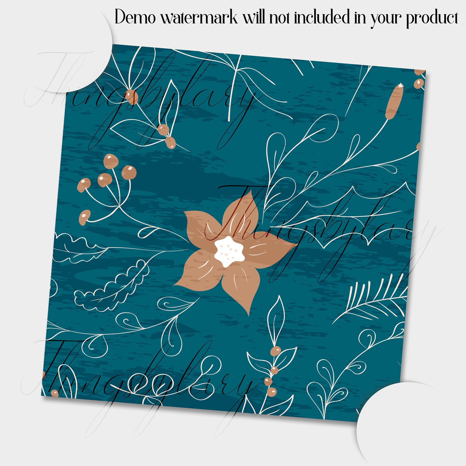 12 Winter Floral Digital Papers in Vintage Theme Color in 12 | Etsy