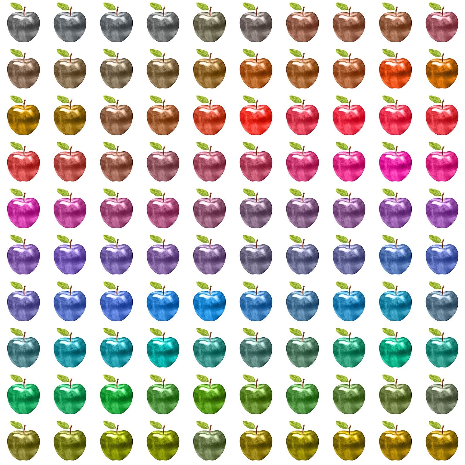 100 Shiny Apple Cliparts Fruit Cliparts 300 Dpi Instant | Etsy