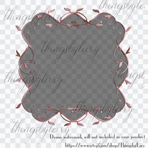 48 Luxury Rose Gold Label Frames 300 Dpi PNG Instant Download ...