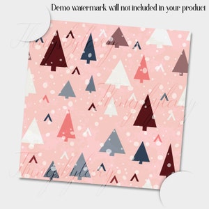 12 Winter Pattern Digital Papers in Denim and Peach Color in 12 Inch ...