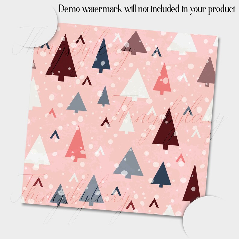 12 Winter Pattern Digital Papers in Denim and Peach Color in - Etsy