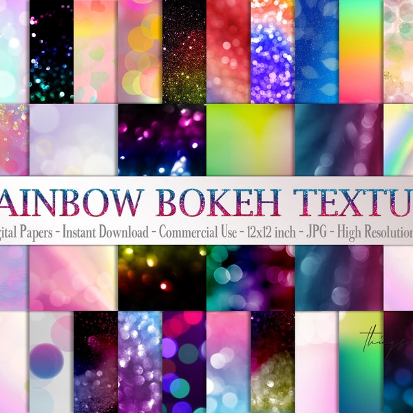 Rainbow Bokeh - Etsy