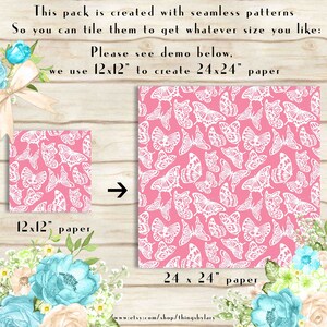 100 Seamless Watercolor Butterfly Papers in 12" X 12", 300 Dpi Planner ...