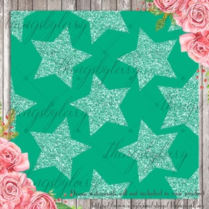 100 Seamless Glitter Star Digital Papers 12inch 300 Dpi Planner Paper ...