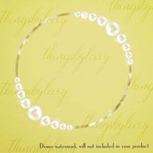 100 Pearl & Foil Circle Frames Clip Arts Pearl Frames Digital Clip Arts ...