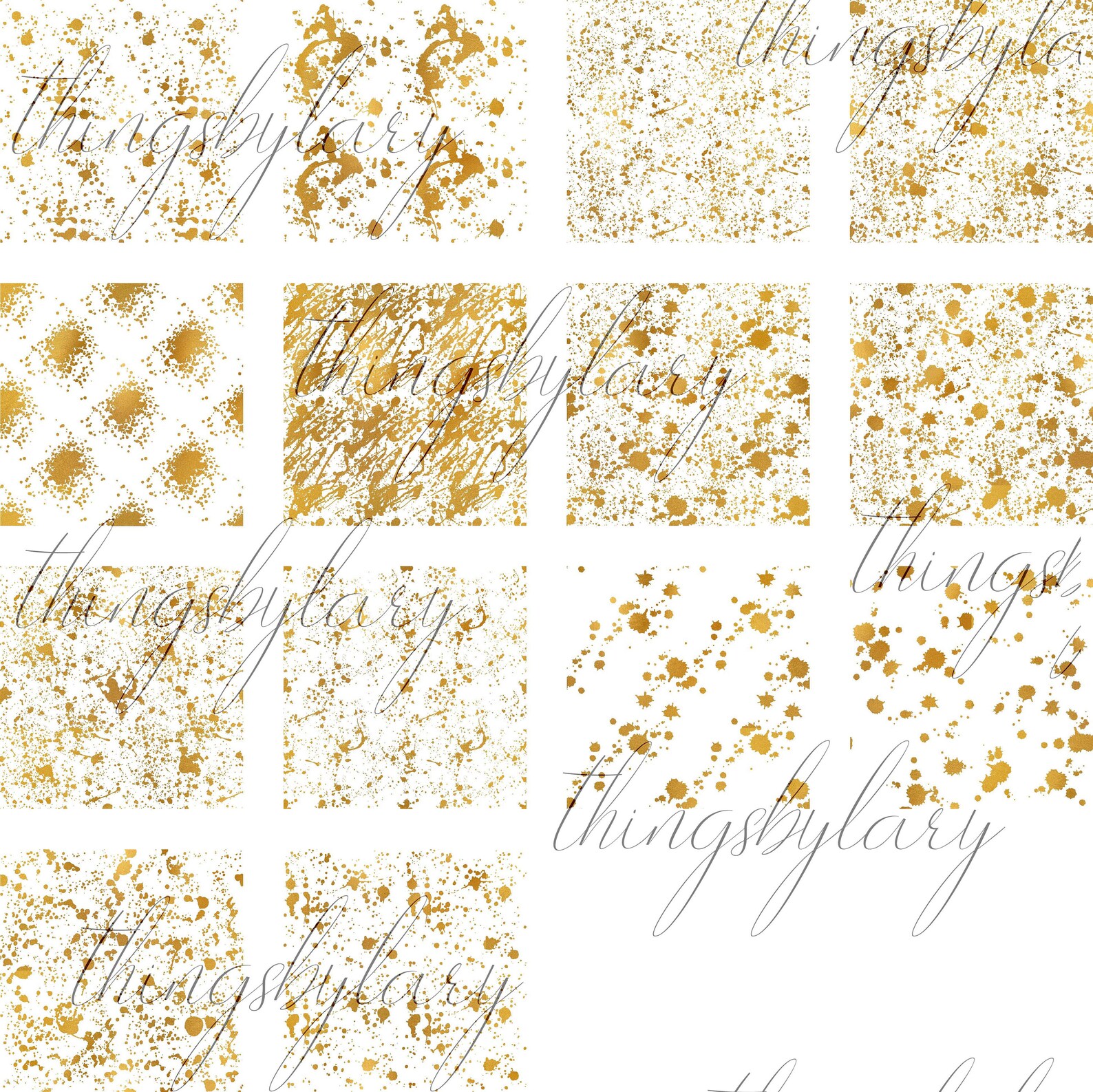 14 Seamless Gold Paint Splatter Overlay Images 300 Dpi Instant - Etsy