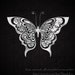 30 Metallic Silver Foil and Glitter Butterfly Digital Images 300 Dpi ...