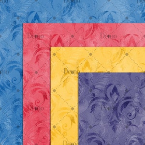 100 Vivid Luxury Foil Damask Texture Papers in 12inch, 300 Dpi Planner ...